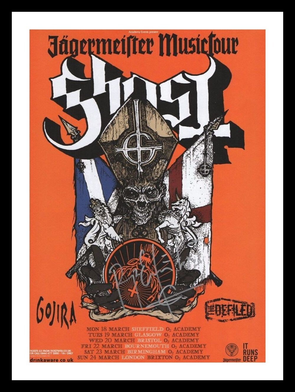 PAPA EMERITUS - GHOST AUTOGRAPHED SIGNED & FRAMED PHOTO PRINT | eBay UK