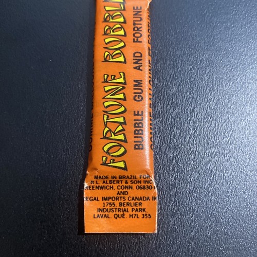 Vintage 1987 Rare Fortune Gum Albert & Sons One Stick FORTUNE BUBBLE ...