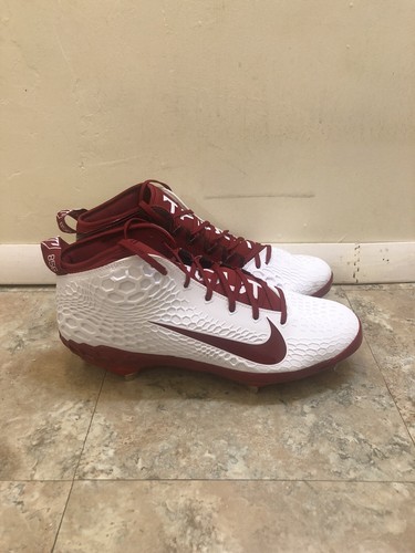 Nike Zoom Trout 5 Metal Baseball Cleats White Maroon Men’s Size 13.5 | eBay