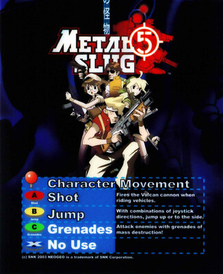 Metal Slug 5 Arcade Neo Geo Mini Marquee/Sign (5.45" x 4.45") | eBay