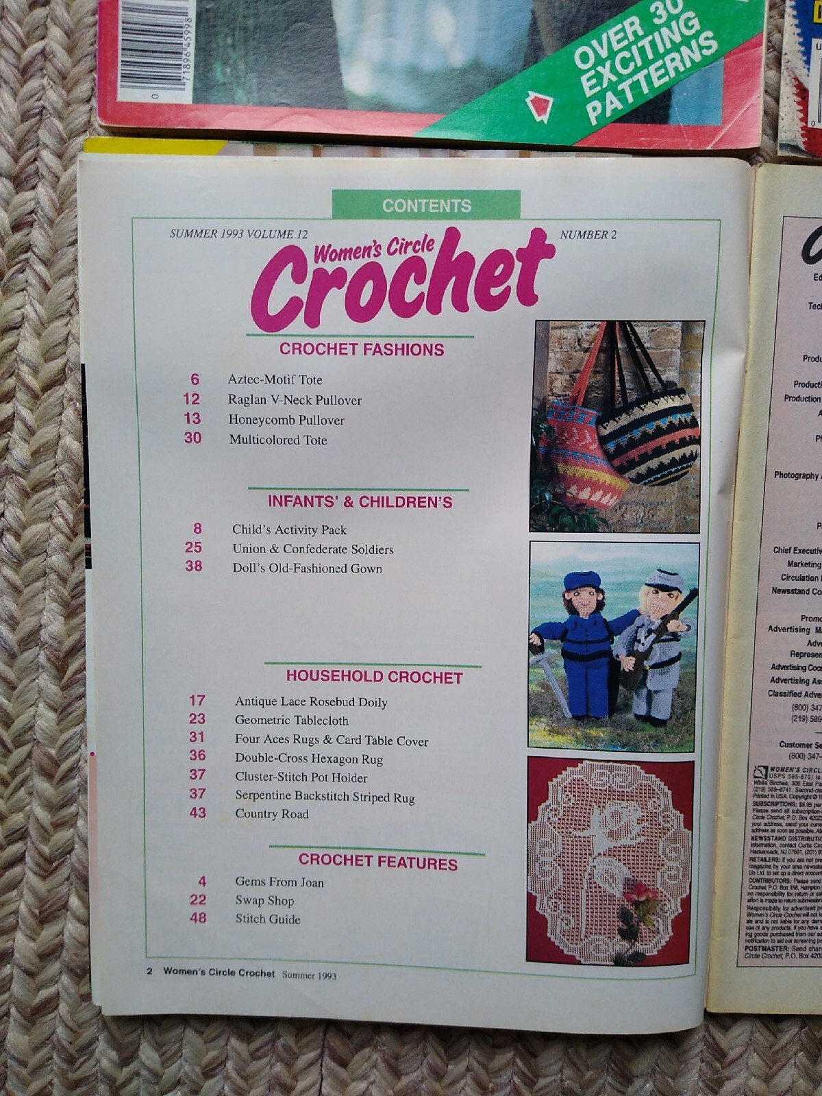 Lot of 4 women's circle crochet pattern magazines from 1986-90s | eBay