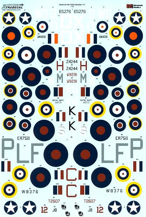 Xtra Decals 1/72 DESERT AIR WAR WORLD WAR II COLLECTION Part 1 | eBay