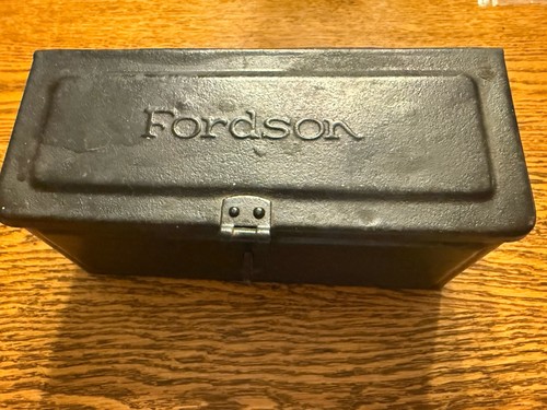 Vintage FORDSON Tractor TOOL BOX Original Embossed utility Black | eBay