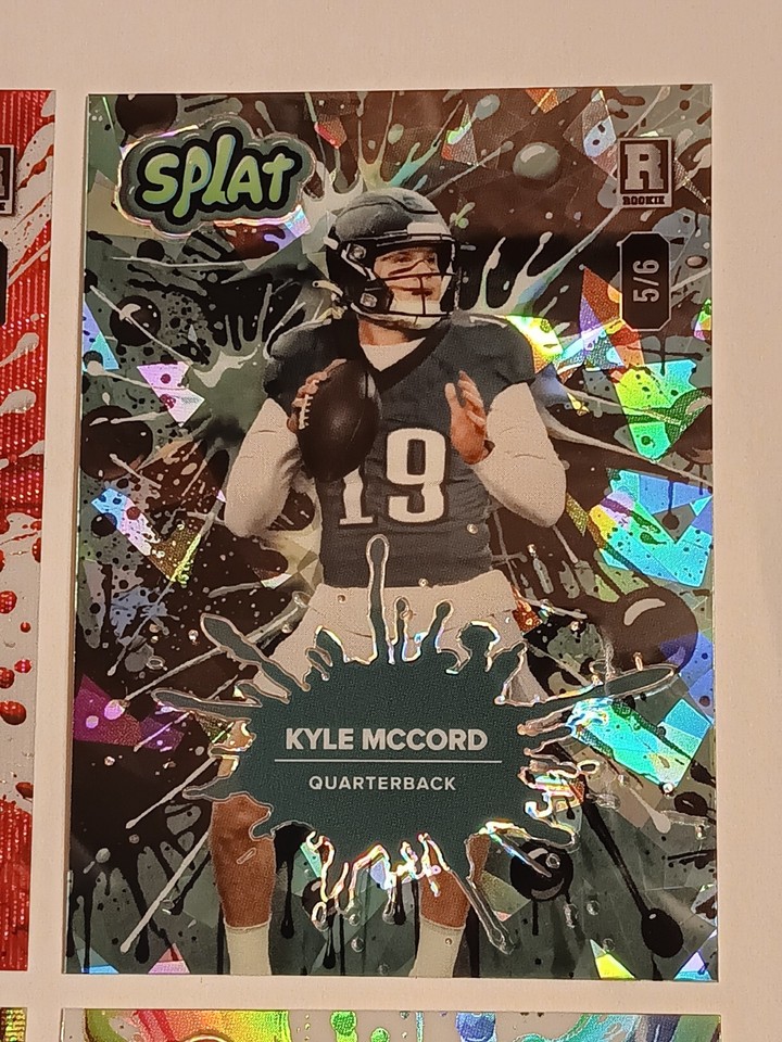 Kyle Mccord RC's 2025 Splat 4 Card Lot - /3 Wave, /6 Ice, /8 Sparkle ...
