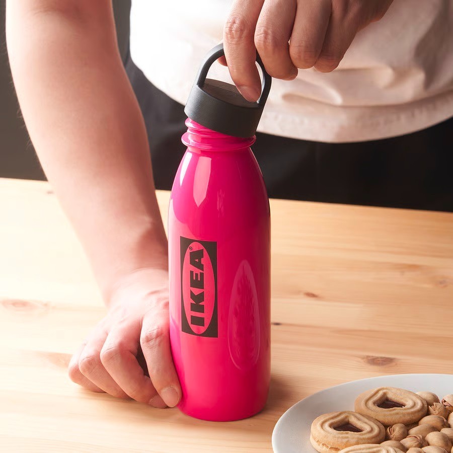IKEA AURTIENDE Water Bottle, Pink, 17 oz NEW Limited Edition | eBay