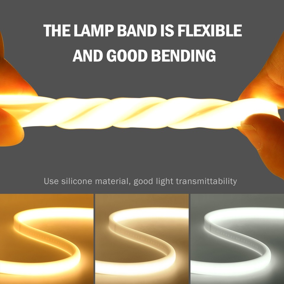 Dimmable Neon COB LED Strip Lights 220V IP67 Waterproof Flexible Tape ...