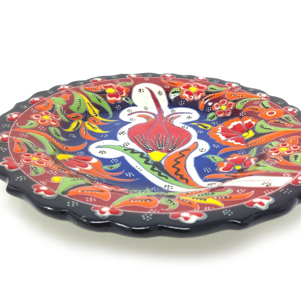 7" Handmade Turkish Plate Hand Painted Ceramic Plate Home Decorative ...