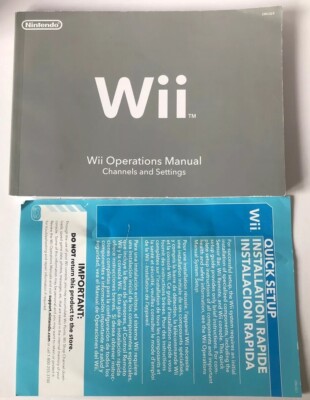Nintendo Wii Operations Manual & Quick Set Up Guide Book | eBay