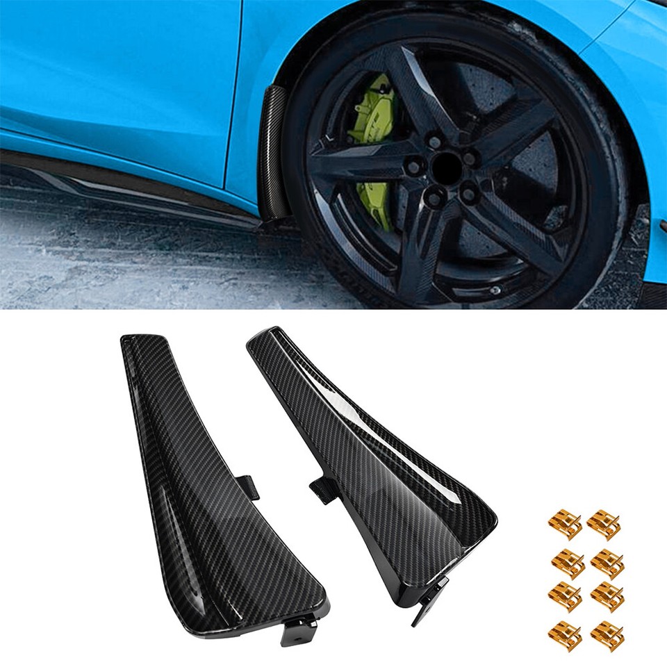 Front & Rear Carbon Fiber Extended Splash Mud Guard Flap For Corvette ...