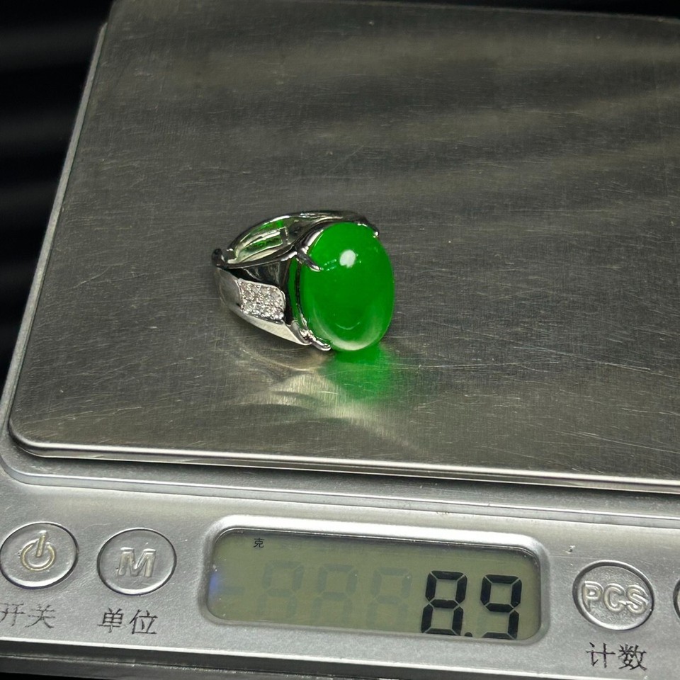 Real Natural Inlay high Ice Burmese Jade Jadeite pigeon egg Amulet ...