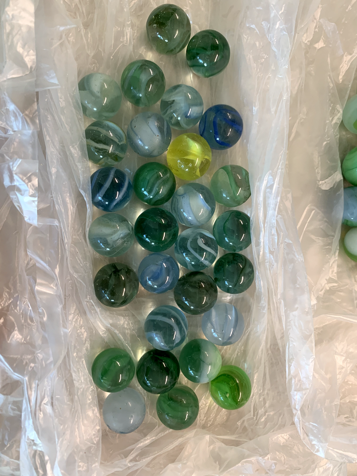 Bulk LOT VTG Glass Marbles Cat Eyes 1950's-1980's All Colors Sizes ...