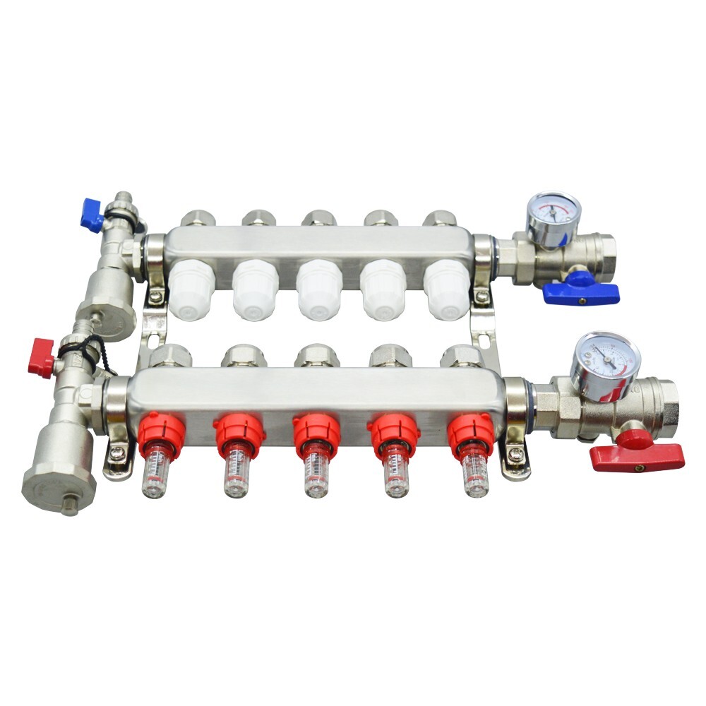 5 Branches Temperature Control Stainless Steel Geothermal Water ...