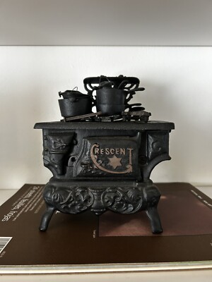 Vintage Antique Cast Iron Wood Stove Salesman Sample Toy Reproduction ...