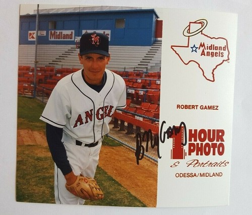 1993 MIDLAND ANGELS ROBERT GAMEZ ROOKIE OFFICIAL 5.5X5" 1 HOUR PHOTO ...