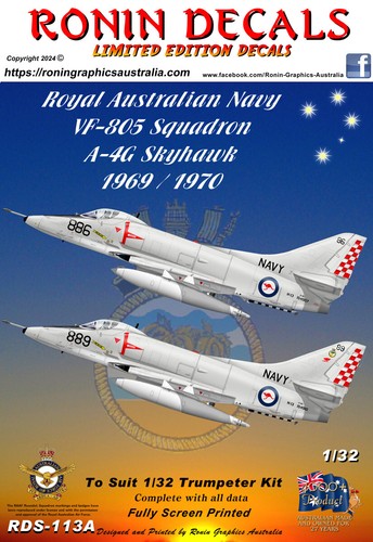 1/32 Ronin Decals RDS-113A RAN A-4G VF-805 69 Skyhawk decals for ...