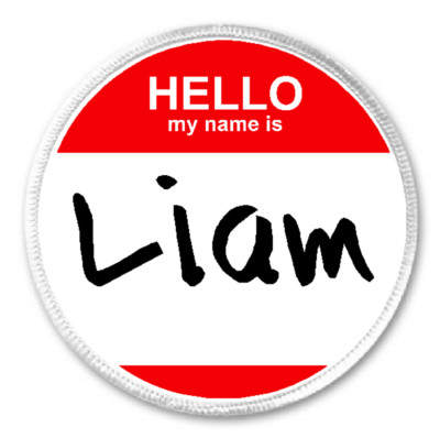Hello My Name Is Liam - 3" Sew/Iron On Patch Badge Tag Label Customize ...