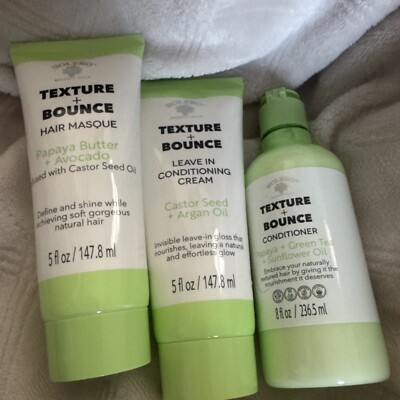 3 X New Bolero Texture + Bounce Hair Masque 5fl oz each Conditioner 8 ...