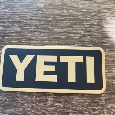 Yeti Sticker Light Brown With Black Border | eBay