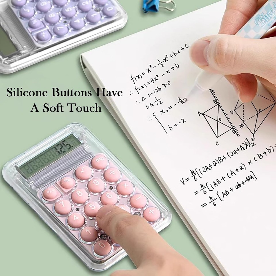 Mini Calculators,Pocket Calculator,Compact Silicone-Key Calculator ...