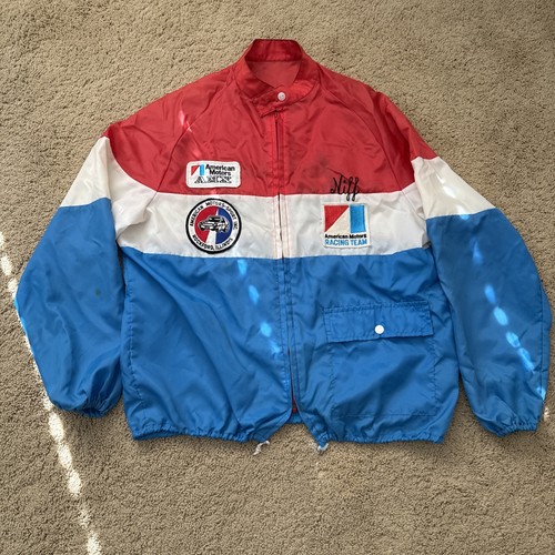 VINTAGE AMC AMERICAN MOTORS RACING TEAM 70S WINDBREAKER JACKET ILLINOIS ...