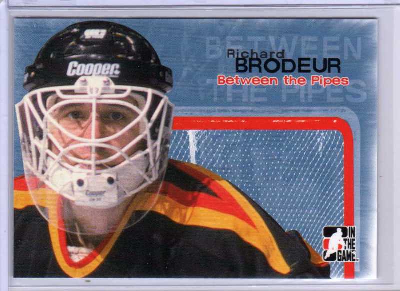 RICHARD BRODEUR 04/05 ITG Between the Pipes Goalie #4 Vancouver Canucks ...