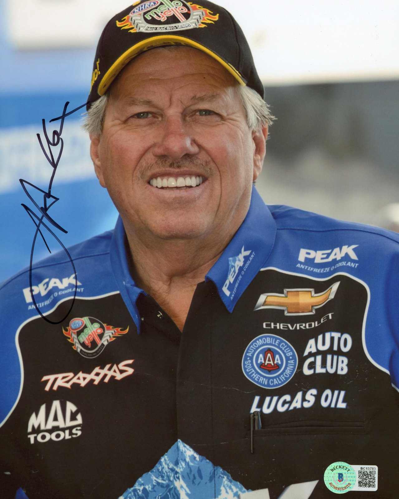 John Force NHRA "16X" Authentic Signed 8x10 Photo Autographed BAS # ...