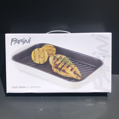 Parini 13” cast Iron griddle Brand New in Box Non Stick pan grill | eBay