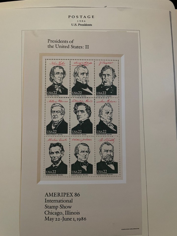 Album with $148.75 mint US stamps( 1935-1980), mostly in blocks and ...