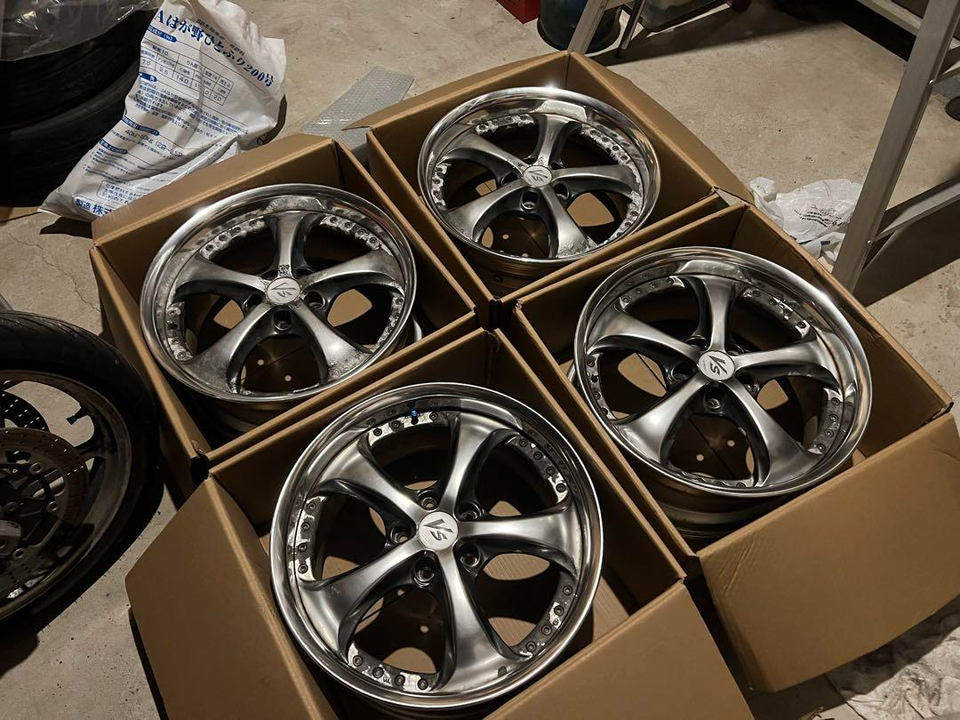 JDM WORK VS-KF VSKF Wheels Rims 18 inch 8J+45 5×114.3 Set 4 Custom Mod ...