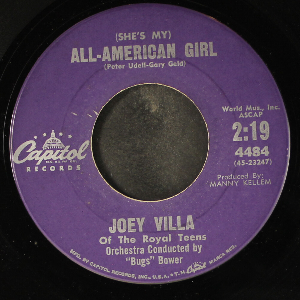 JOEY VILLA: all-american girl / mickey mouse got a girl friend CAPITOL ...