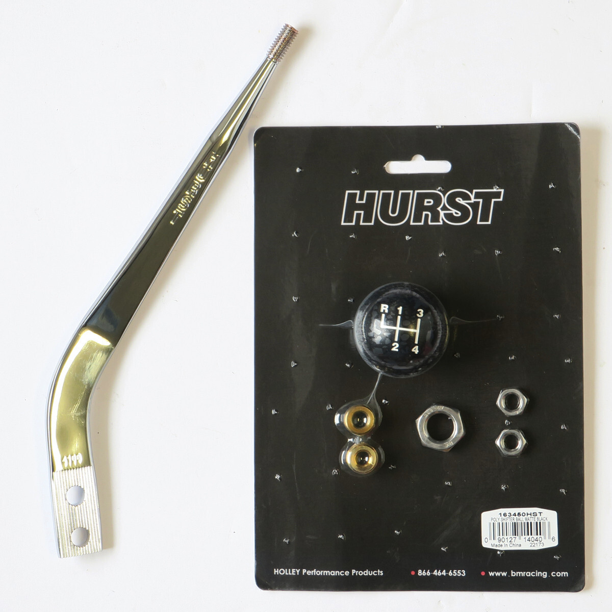 HURST Chrome Stick 5384106 4106 & HURST Black 4 Speed Knob NEW OTHER ...