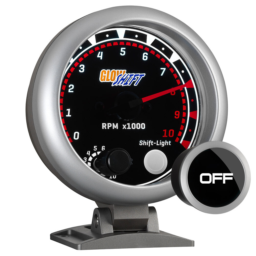 95mm TINTED GLOWSHIFT LED ON DASHBOARD TACHOMETER TACH RPM GAUGE w ...