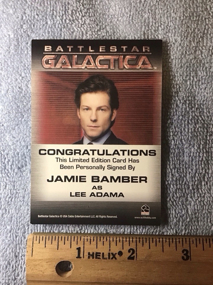 Jamie Bamber As Lee Adama Battlestar Galactica Autograph Trading Card ...