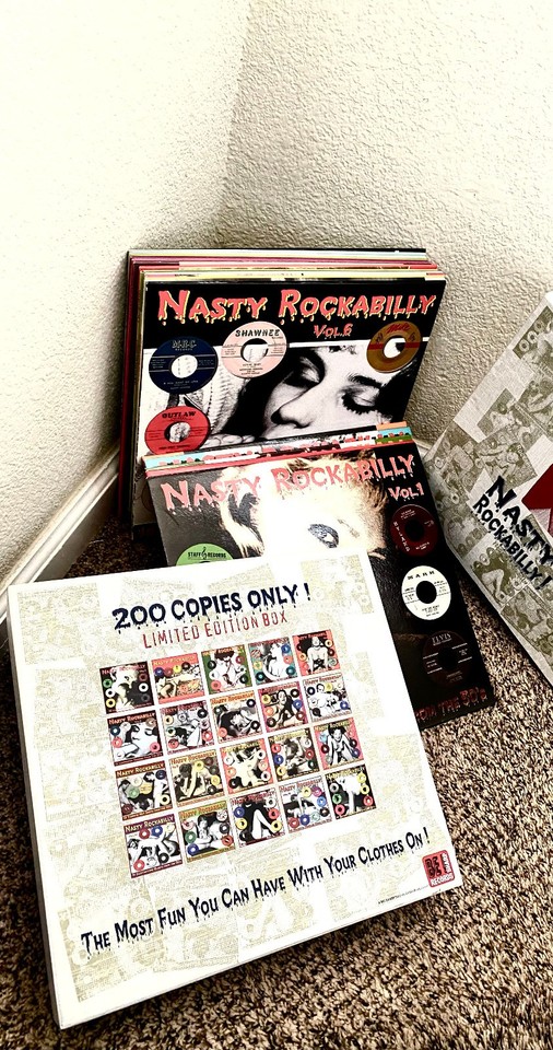 20 LP BOX = 310 CUTS RAW GARAGE GUTAR ROCKABILLY LEGENDS = INSANAE ...