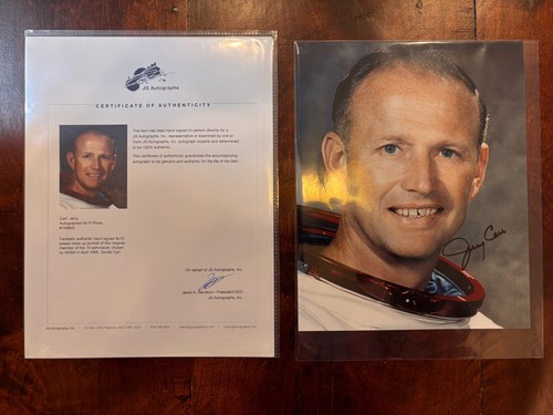 NASA Skylab Astronaut JERRY CARR Signed Photo ZARELLI LOA Space !! | eBay