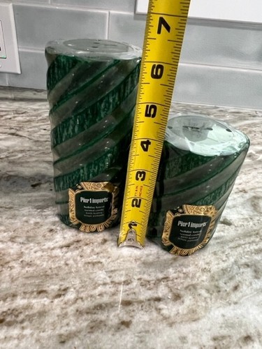 Pier 1 Pillar Candles Holiday Forest Scented Candles Set Of 2 NEW | eBay