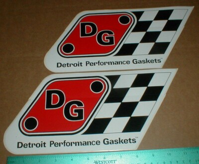vtg NEW Detroit Performance Gaskets Nascar Drag racing Decal Stickers ...