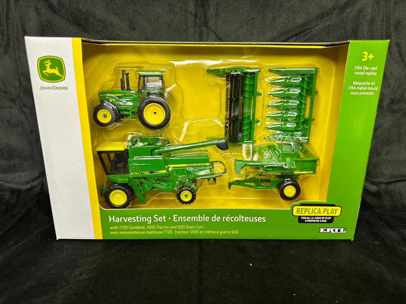 NEW John Deere ERTL 1/64 Vintage Harvesting Set Die Cast Replica ...