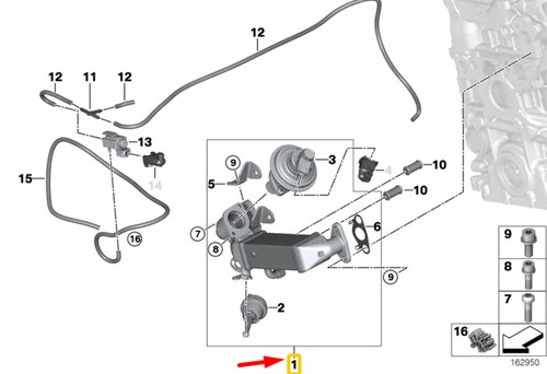 NEW BMW 1 E81 EGR EXHAUST COOLER 7806051 11717806051 ORIGINAL | eBay