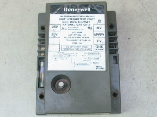 Honeywell S86F Intermittent Pilot Control Nat Gas 25V w/ fuse S86F1000 ...