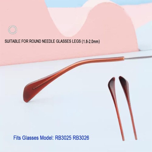 2 Pairs Eyeglass End Tips Ear Sock Pieces Tube Eyewear Anti-Slip ...
