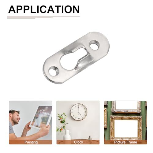 Keyhole Hanging Plate Single Hole Hook with Screws -Pcs - Good for 37 x ...