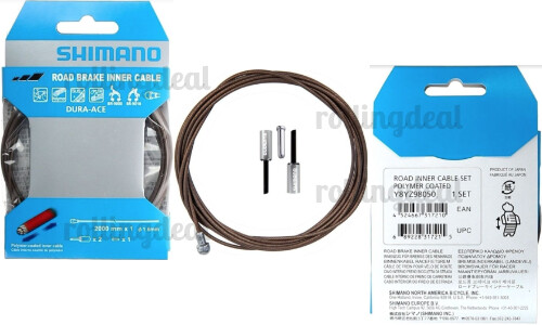 Shimano Road Brake Inner Cable Polymer Coated (1.6mm 2000mm) NIB | eBay