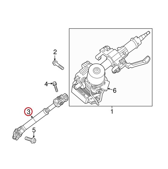 Genuine OEM Steering Shaft for Hyundai 564003X002 for sale online | eBay
