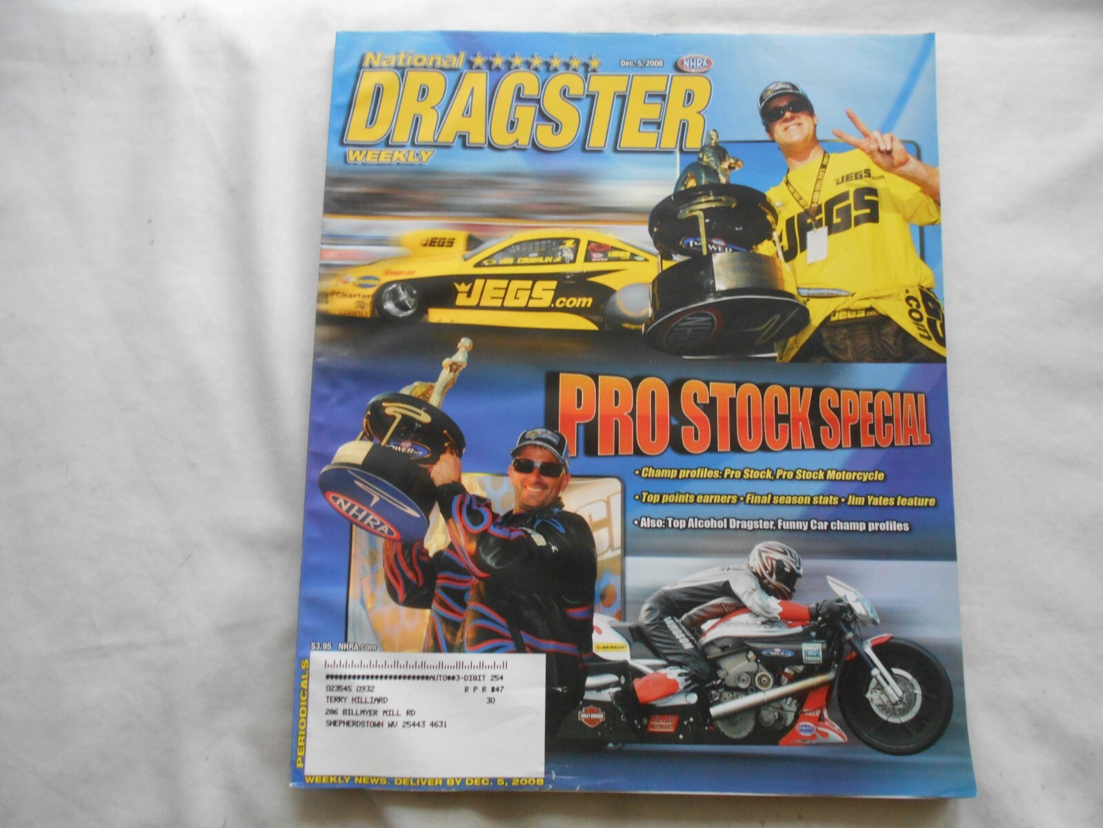 NATIONAL DRAGSTER MAGAZINE-DECEMBER 5,2008 | eBay