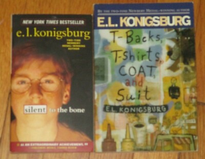 Lot 2 E. L. Konigsburg Childrens Books Silent To The Bone T-Backs T ...
