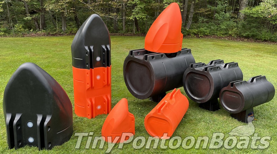 27" WIDE HDPE PLASTIC PONTOONS HOUSEBOAT FLOATS WORK BARGE USA MADE ...