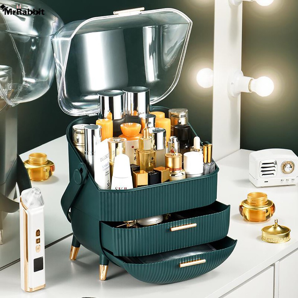 LARGE MAKEUP COSMETIC ORGANISER DRESSING TABLE MAKE UP HOLDER TIDY ...