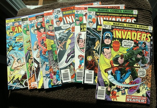 9 Invaders #s 1-5, 7-10 (1975) Marvel 25-30¢ Bronze Age! 7VF/NM! 1VG ...