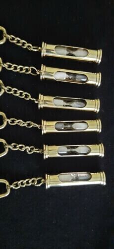 Collectible Brass Polish Hourglass key Chain Lot of 50 Unit Sand Timer ...
